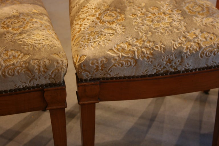Antique German Biedermeier Chairs, Set of 4, Fruitwood, circa 1840 For ...