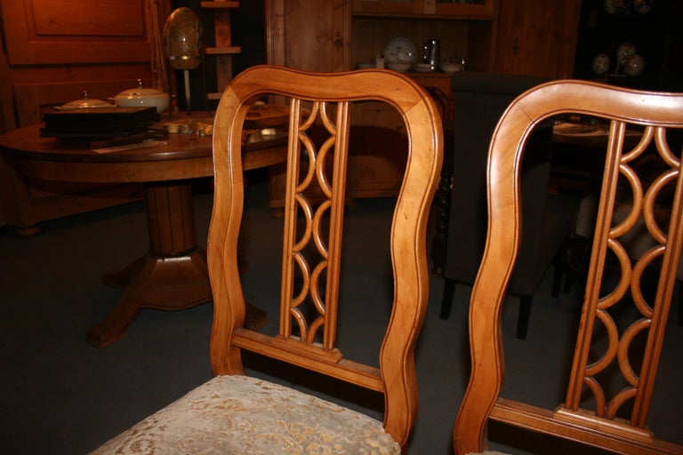 Antique German Biedermeier Chairs, Set of 4, Fruitwood, circa 1840 For ...