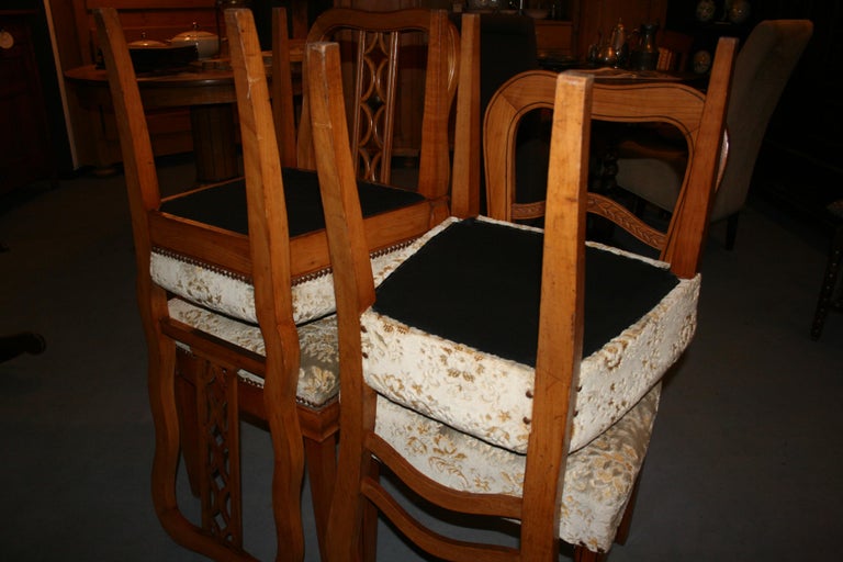 Antique German Biedermeier Chairs, Set of 4, Fruitwood, circa 1840 For ...