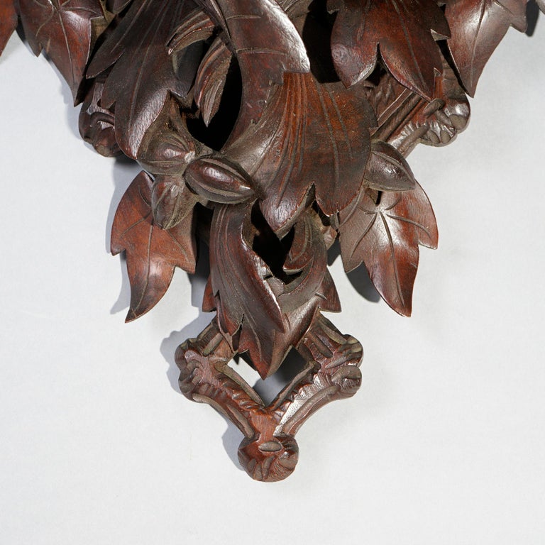 Antique German Black Forest Figural Bird Wall Shelf, Birds in a Nest ...