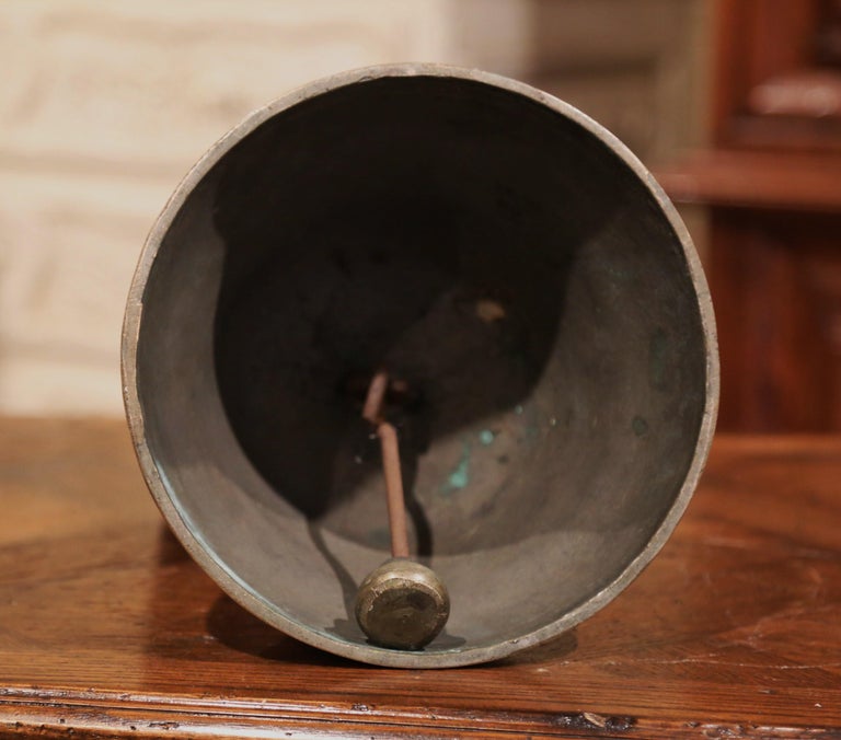 Antique German Bronze Cow Bell with Original Leather Strap and Buckle ...