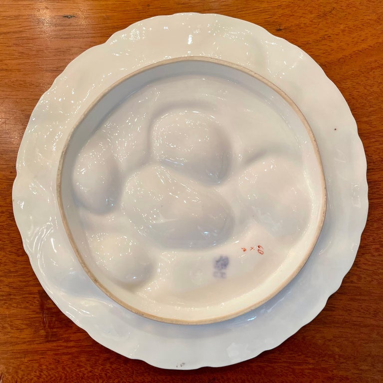 Antique German Carl Tielsch Co. Porcelain Turkey Pattern Oyster Plate ...