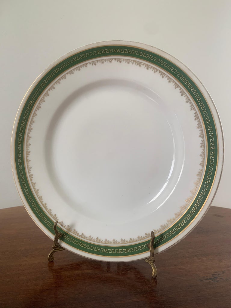 Antique German Greek Key Rimmed Luncheon and Salad Plates by C. Tielsch ...