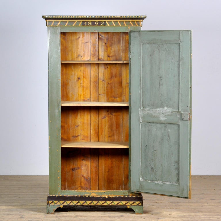 Antique German Hand Painted Cabinet, 1892 at 1stDibs