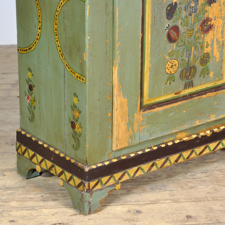 Antique German Hand Painted Cabinet, 1892 at 1stDibs