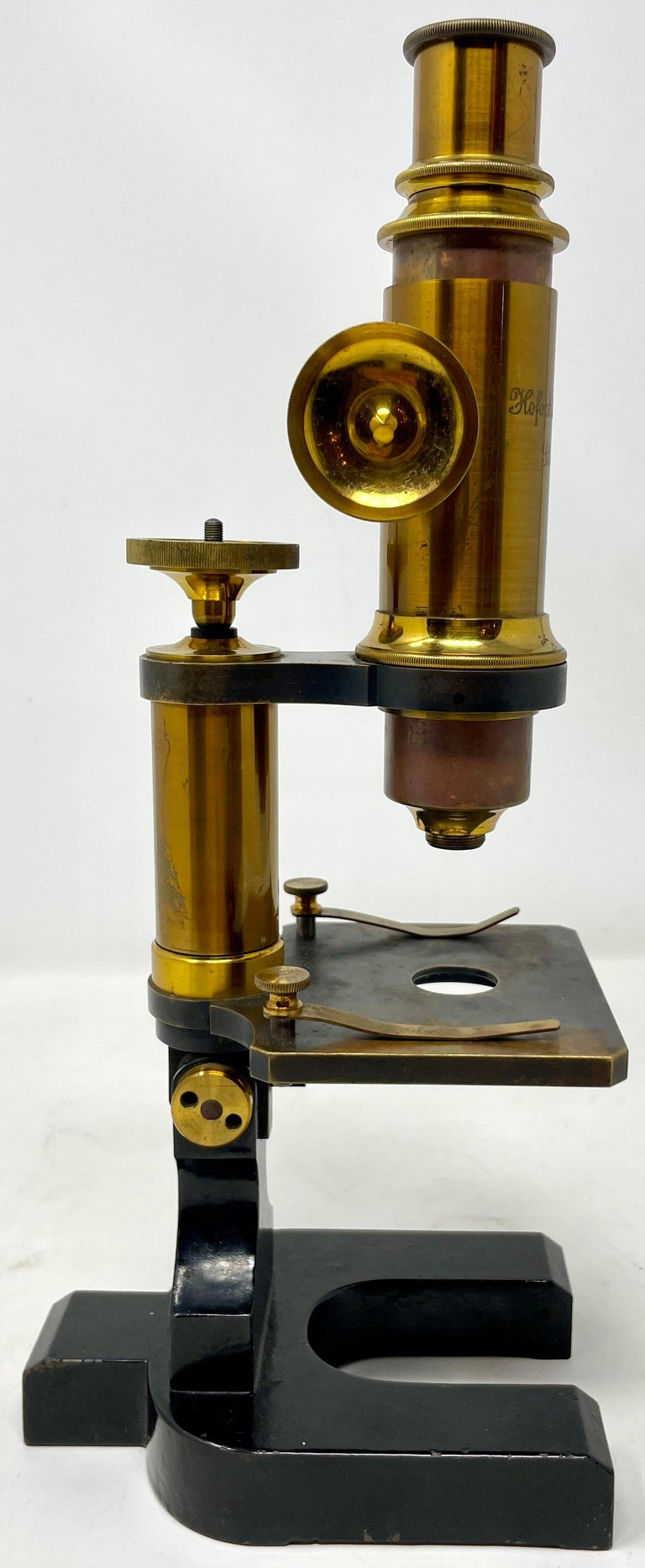 Antique German "Hofeptiker Spindler Stuttgart" Microscope in Case ...