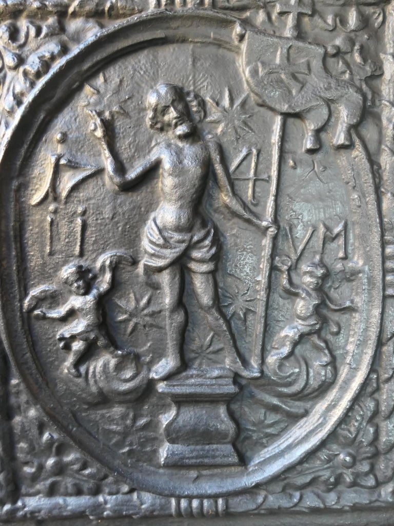 Antique German 'Jesus' Fireback, 18th Century For Sale at 1stDibs