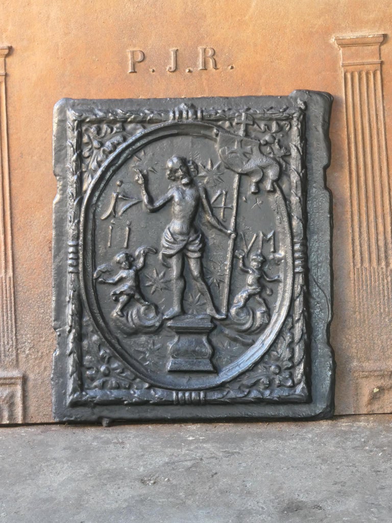 Antique German 'Jesus' Fireback, 18th Century For Sale at 1stDibs