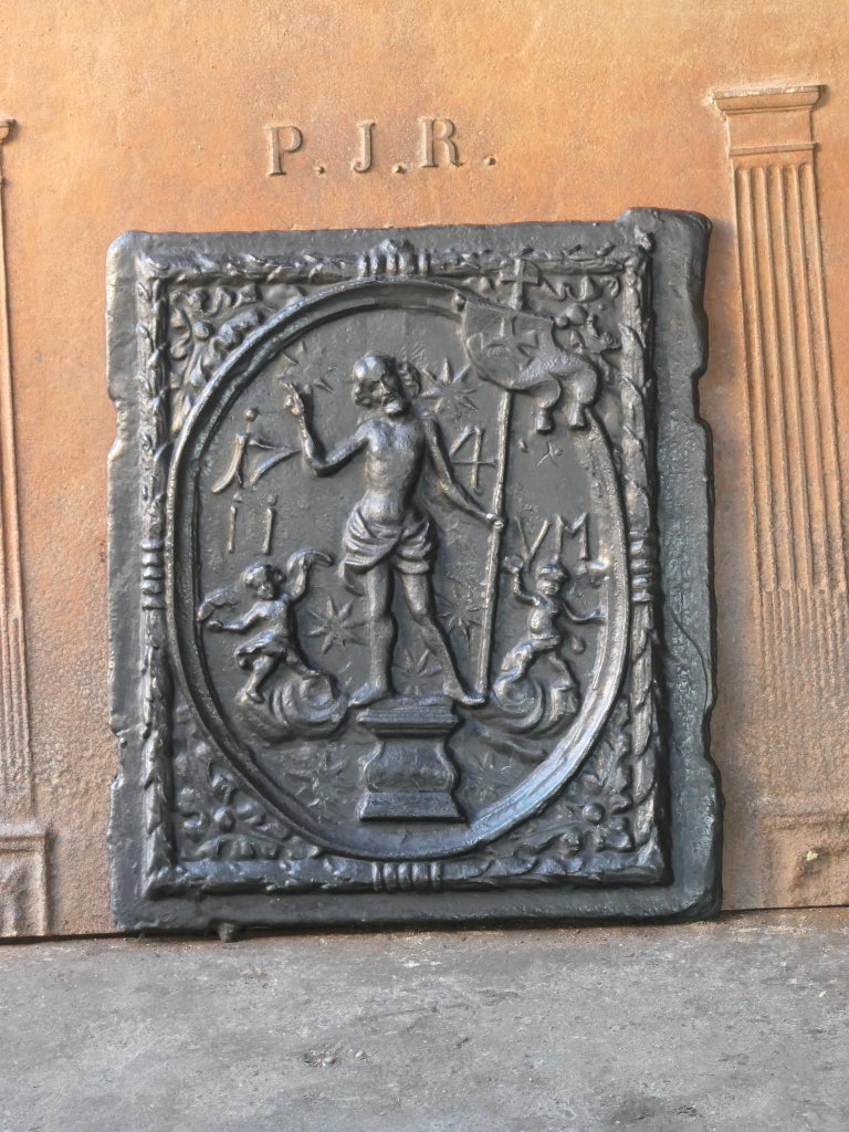 Antique German 'Jesus' Fireback, 18th Century For Sale at 1stDibs