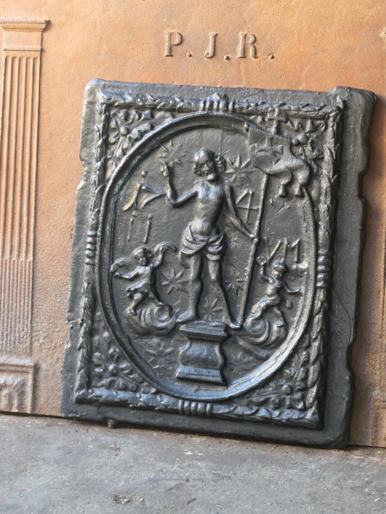 Antique German 'Jesus' Fireback, 18th Century For Sale at 1stDibs