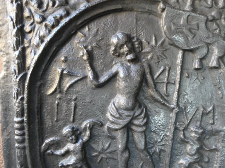Antique German 'Jesus' Fireback, 18th Century For Sale at 1stDibs