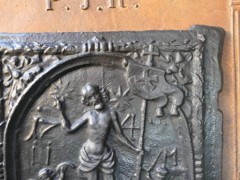 Antique German 'Jesus' Fireback, 18th Century For Sale at 1stDibs