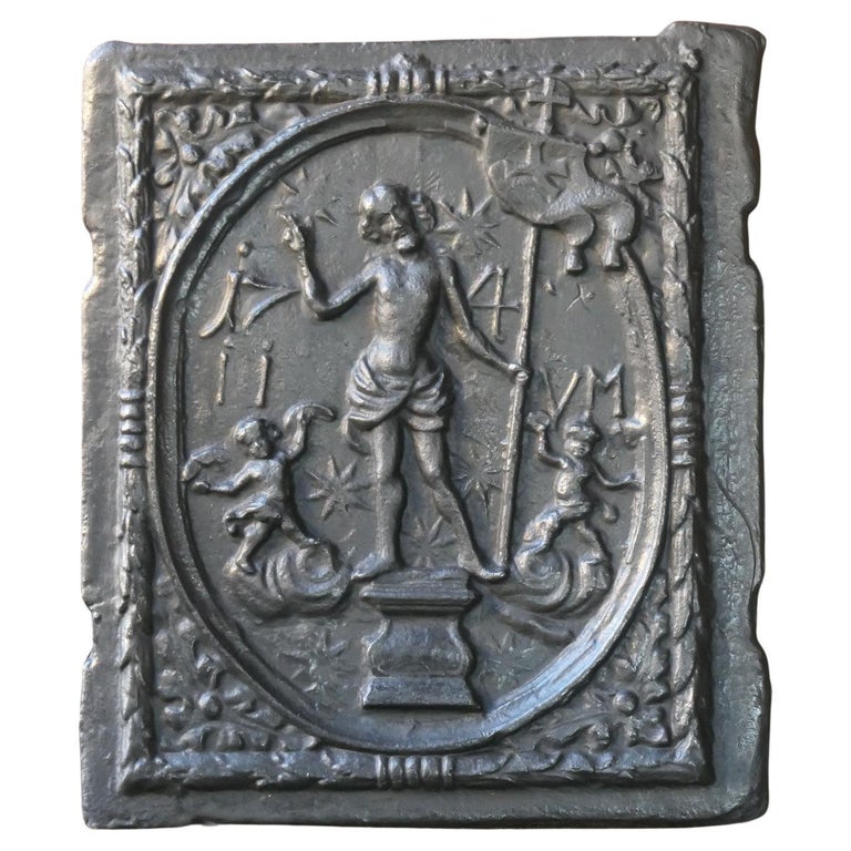 Antique German 'Jesus' Fireback, 18th Century For Sale at 1stDibs