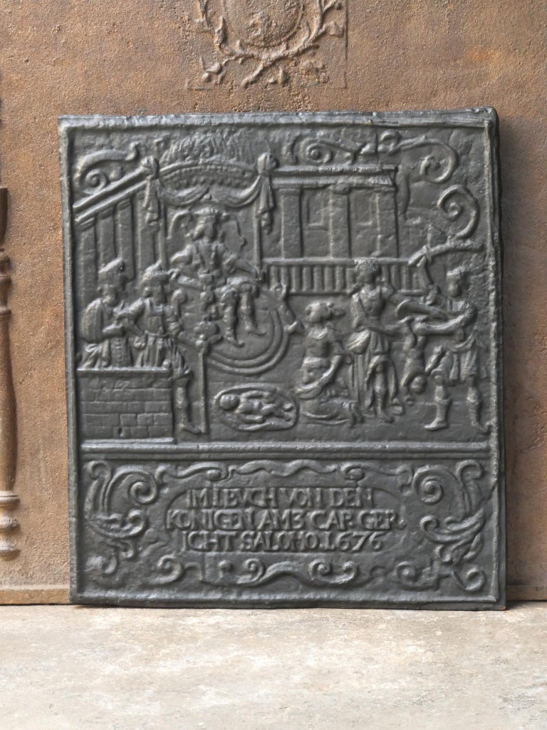 Antique German 'Judgement of Solomon' Fireback, 17th Century For Sale ...