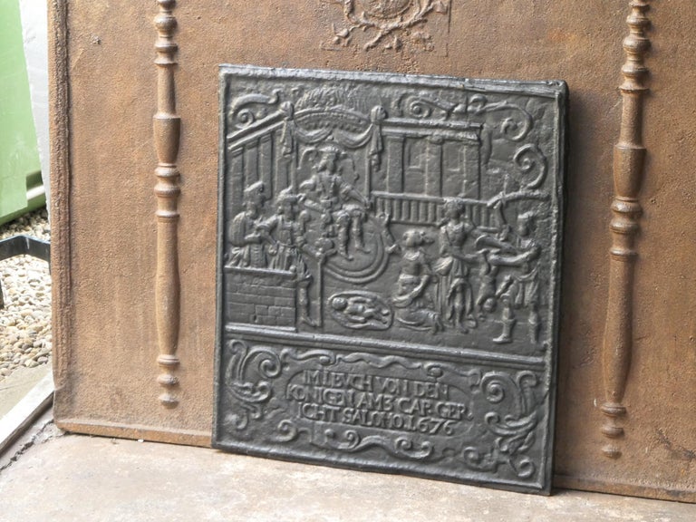 Antique German 'Judgement of Solomon' Fireback, 17th Century For Sale ...