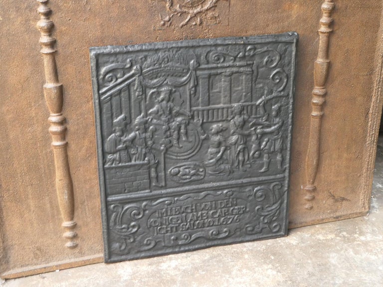 Antique German 'Judgement of Solomon' Fireback, 17th Century For Sale ...