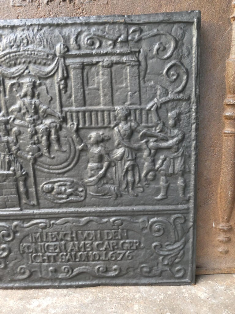 Antique German 'Judgement of Solomon' Fireback, 17th Century For Sale ...