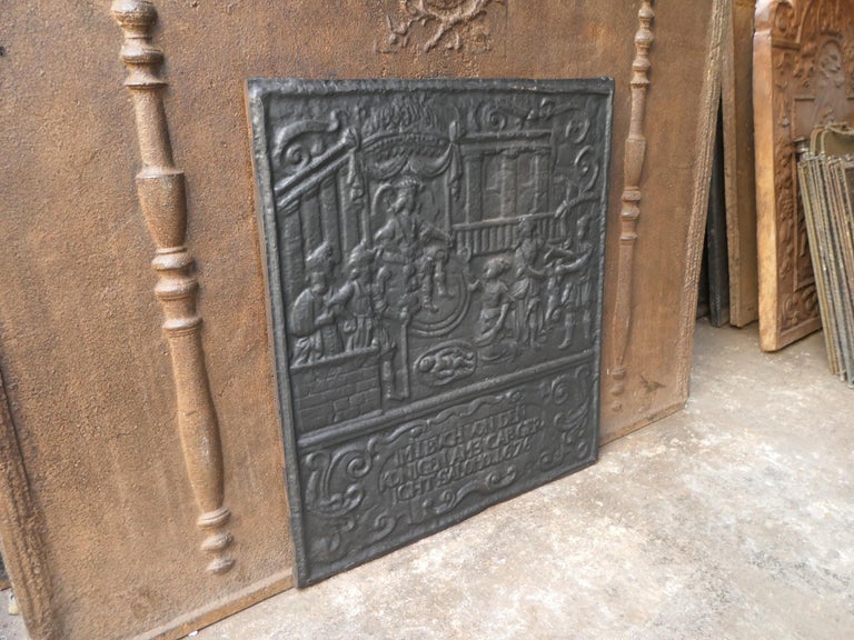 Antique German 'Judgement of Solomon' Fireback, 17th Century For Sale at 1stDibs