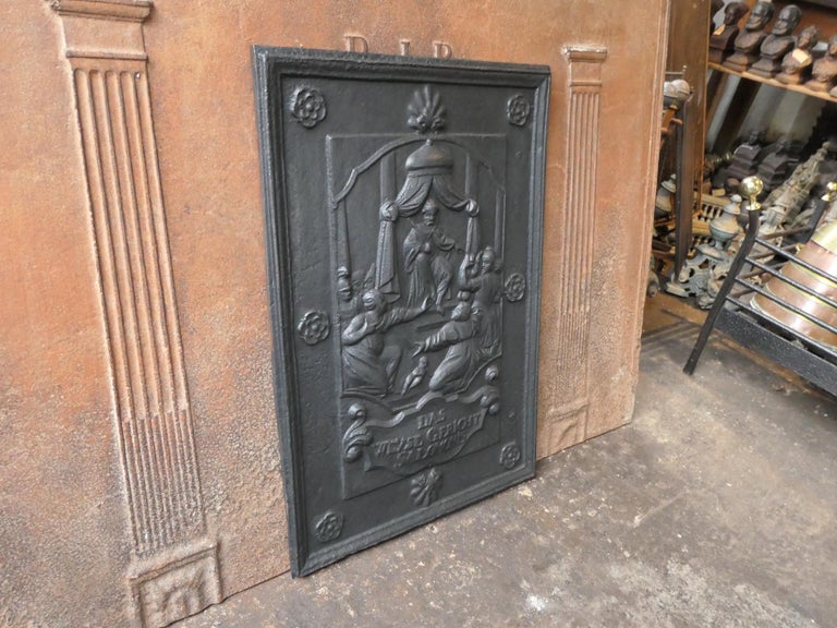 Antique German 'Judgement of Solomon' Fireback, 18th Century For Sale ...