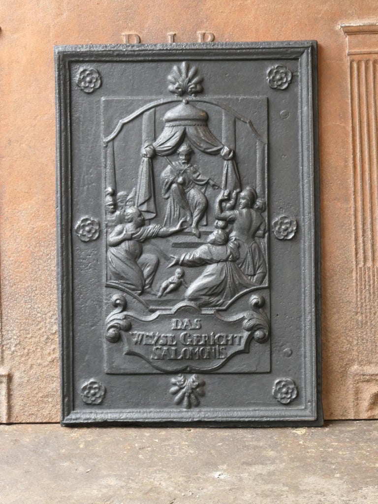 Antique German 'Judgement of Solomon' Fireback, 18th Century For Sale ...