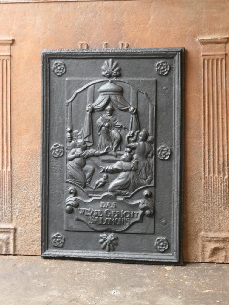 Antique German 'Judgement of Solomon' Fireback, 18th Century For Sale ...