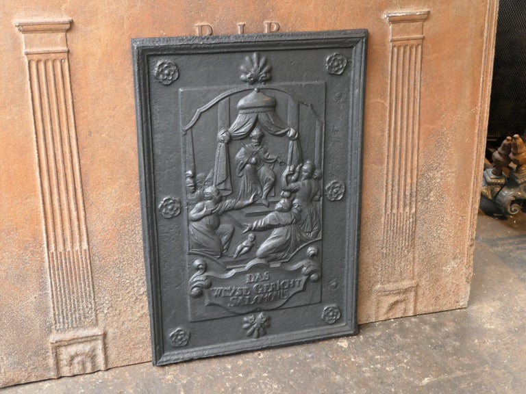 Antique German 'Judgement of Solomon' Fireback, 18th Century For Sale ...