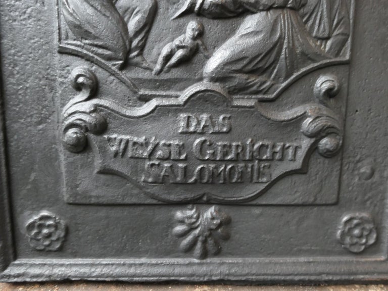 Antique German 'Judgement of Solomon' Fireback, 18th Century For Sale ...