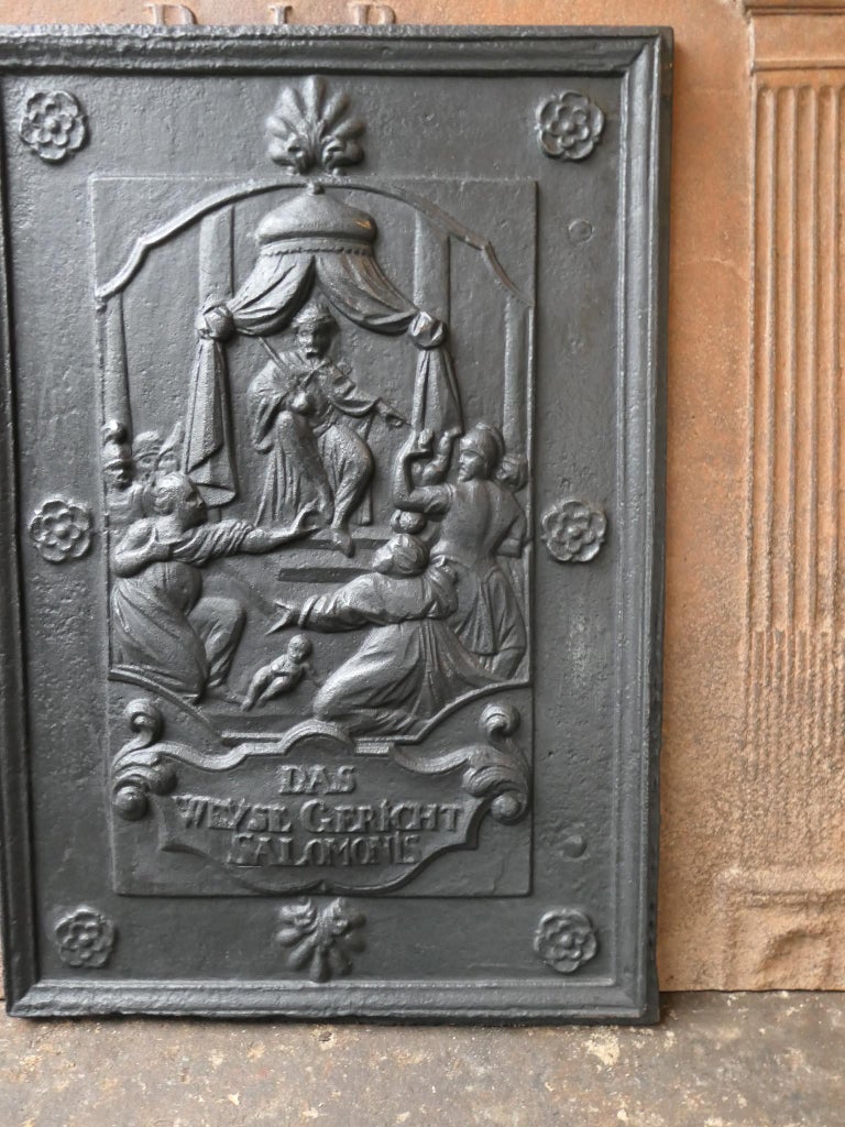 Antique German 'Judgement of Solomon' Fireback, 18th Century For Sale ...