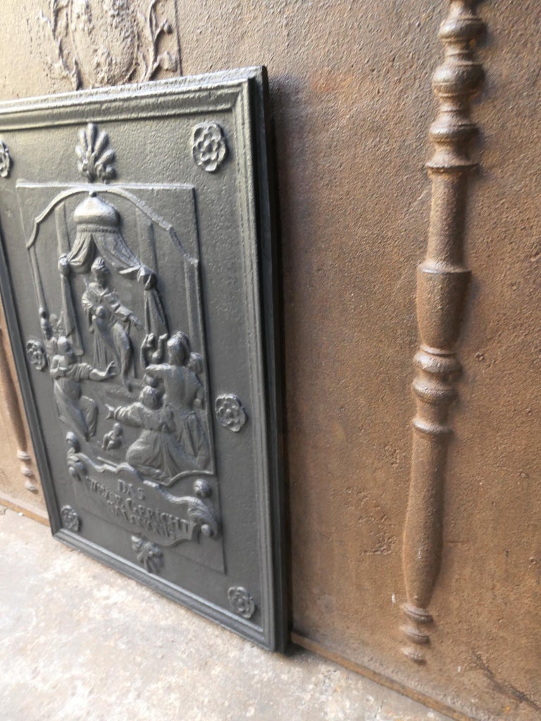 Antique German 'Judgement of Solomon' Fireback, 19th Century For Sale ...