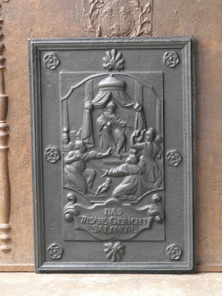 Antique German 'Judgement of Solomon' Fireback, 19th Century For Sale ...