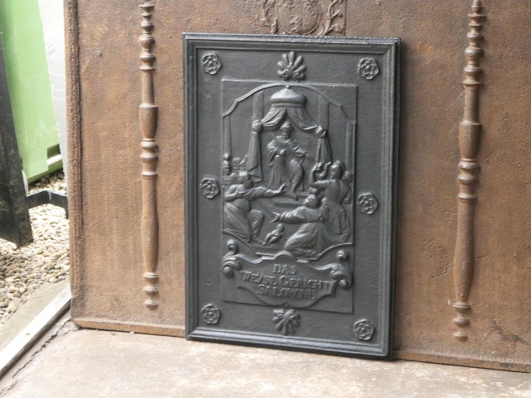 Antique German 'Judgement of Solomon' Fireback, 19th Century For Sale ...