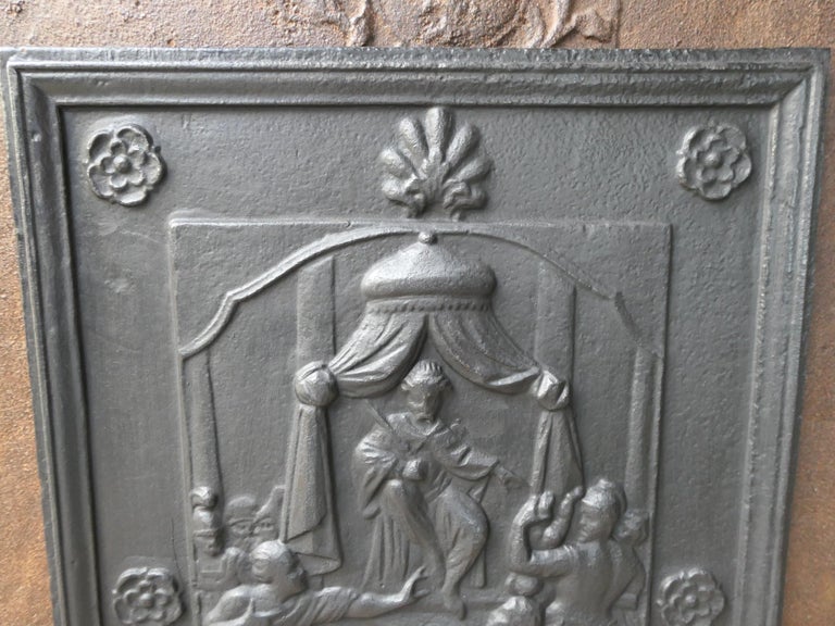 Antique German 'Judgement of Solomon' Fireback, 19th Century For Sale ...