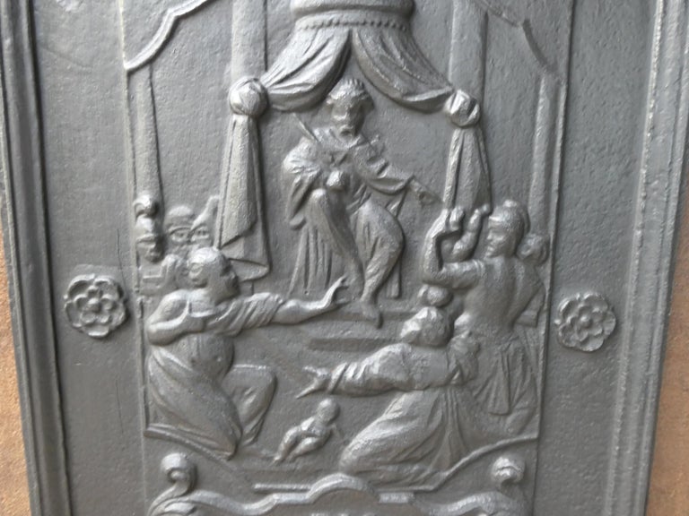 Antique German 'Judgement of Solomon' Fireback, 19th Century For Sale ...