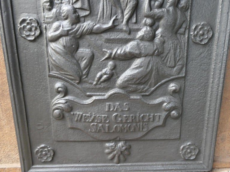 Antique German 'Judgement of Solomon' Fireback, 19th Century For Sale ...