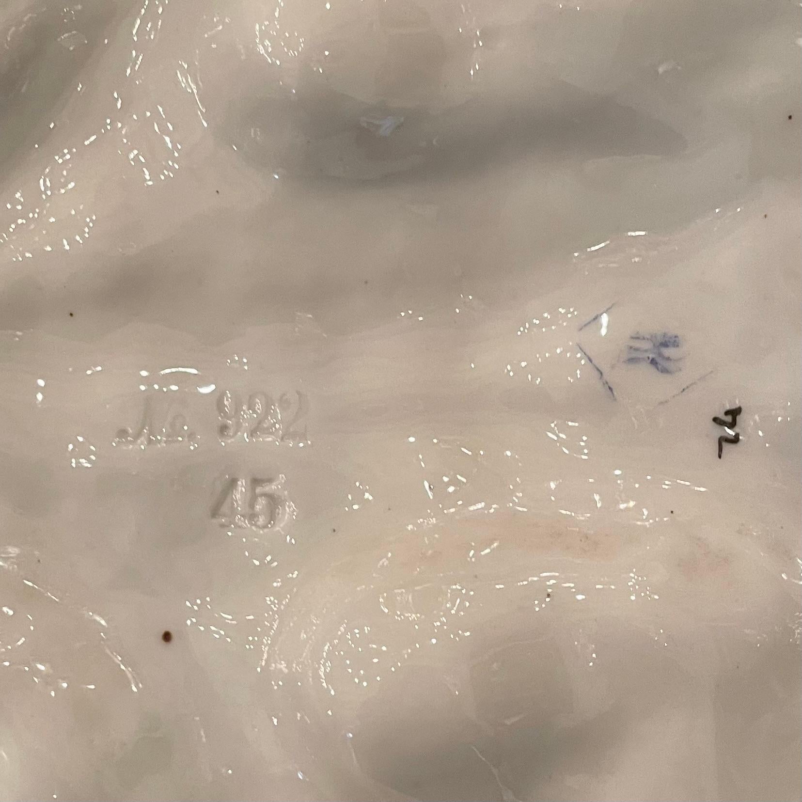 Antique German Moser Pink Luster Porcelain Shaped Oyster Plate Circa ...