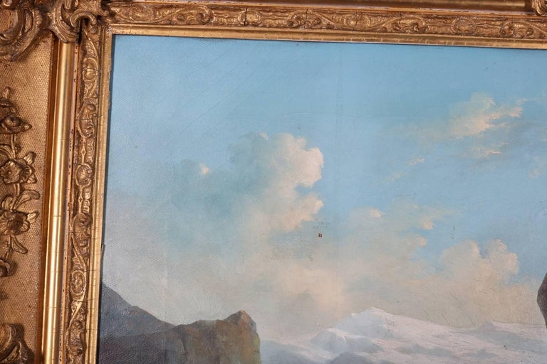 Antique German Oil on Canvas Landscape by Karl Friedrich C. Welsch at ...