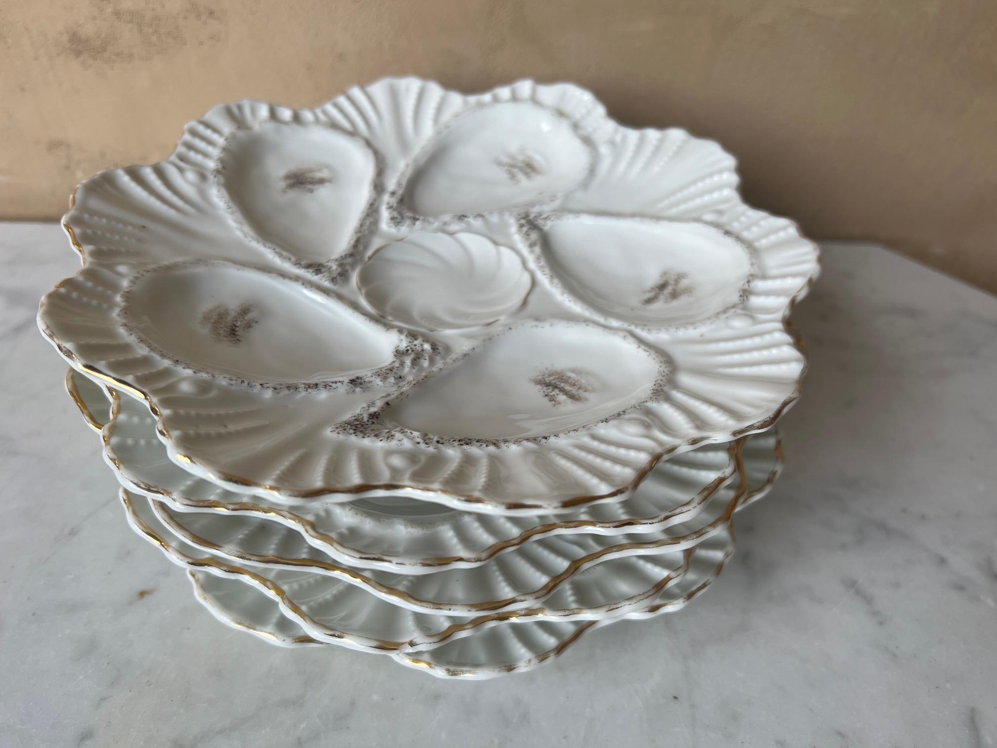 Antique German Oyster Plate Stamped Registrirt For Sale at 1stDibs