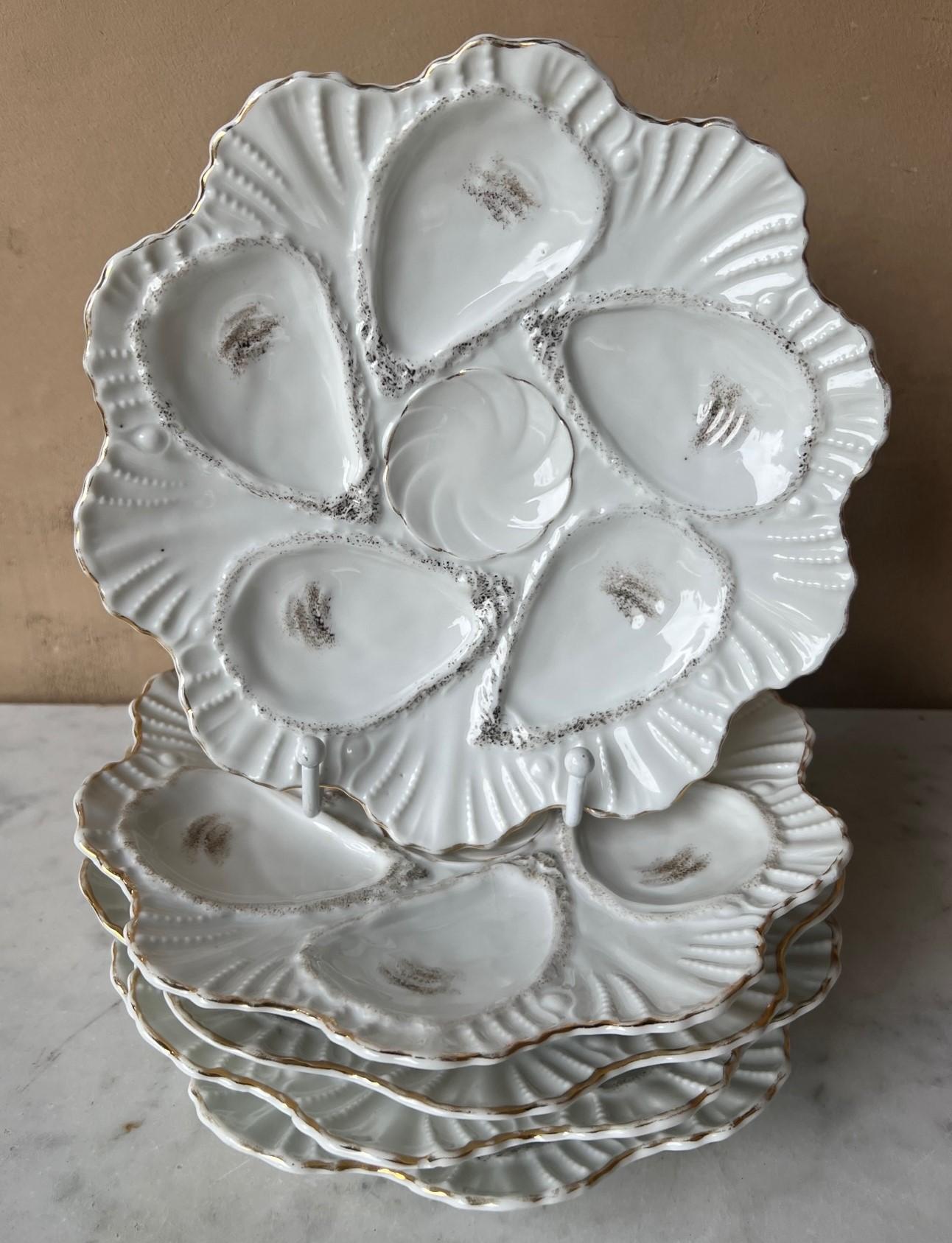 Antique German Oyster Plate Stamped Registrirt For Sale at 1stDibs