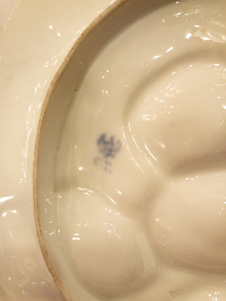 Antique German Porcelain Turkey Pattern Oyster Plate signed Carl ...