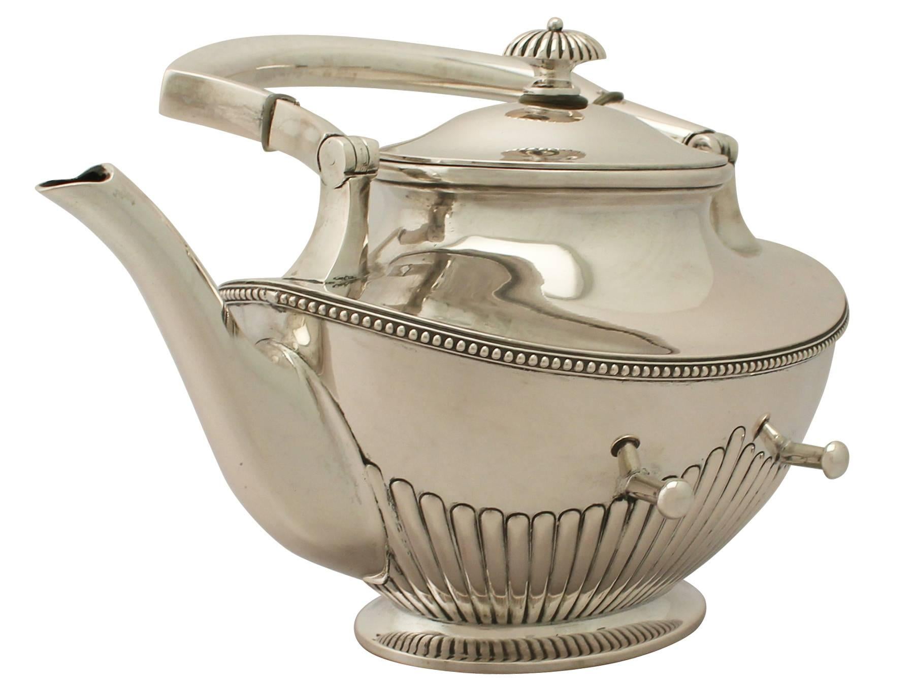 Antique German Queen Anne Style Silver Spirit Kettle, Circa 1910 at ...