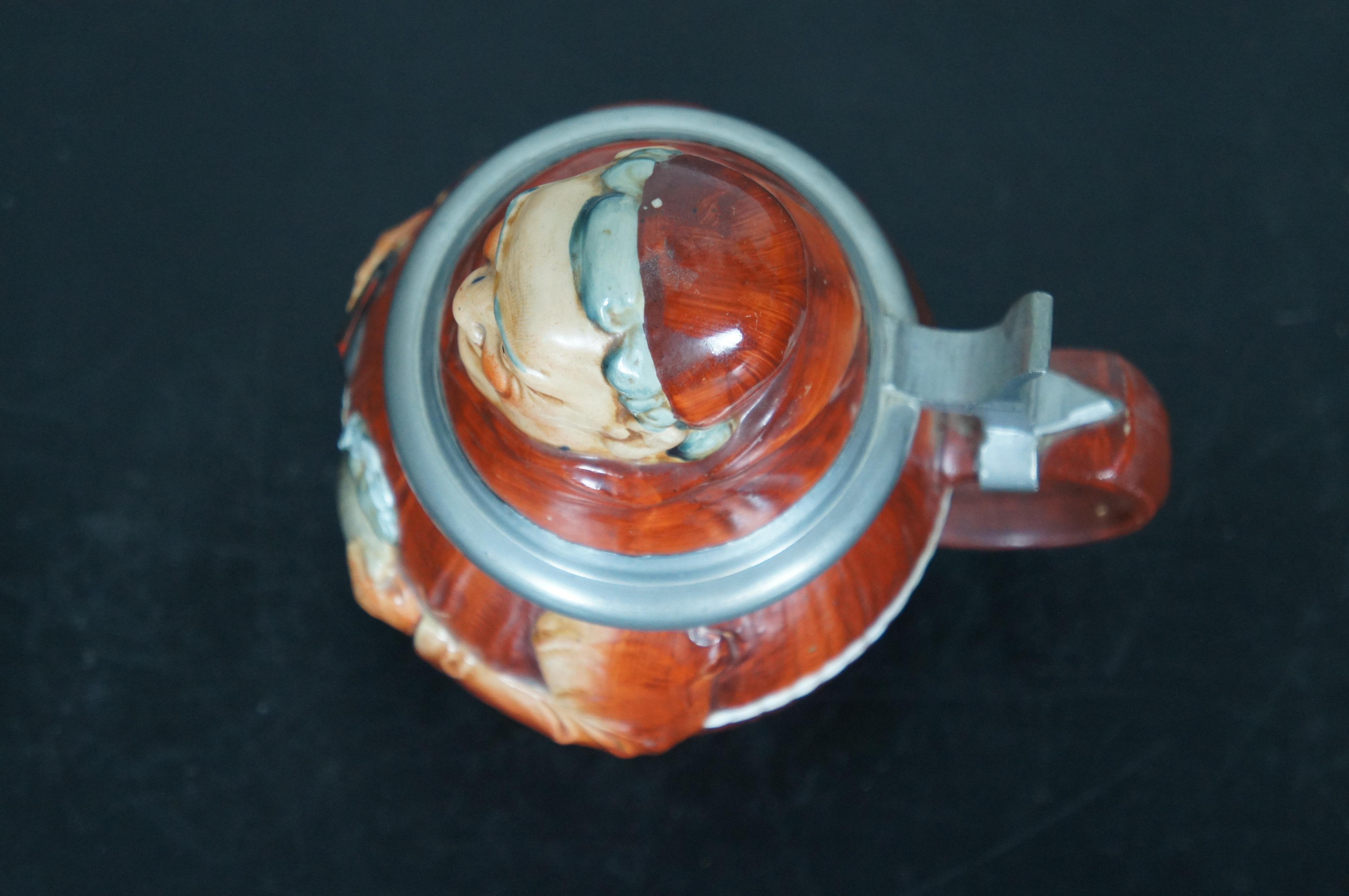 Antique German Reinhold Merkelbach Lidded Figural Monk Character Beer ...