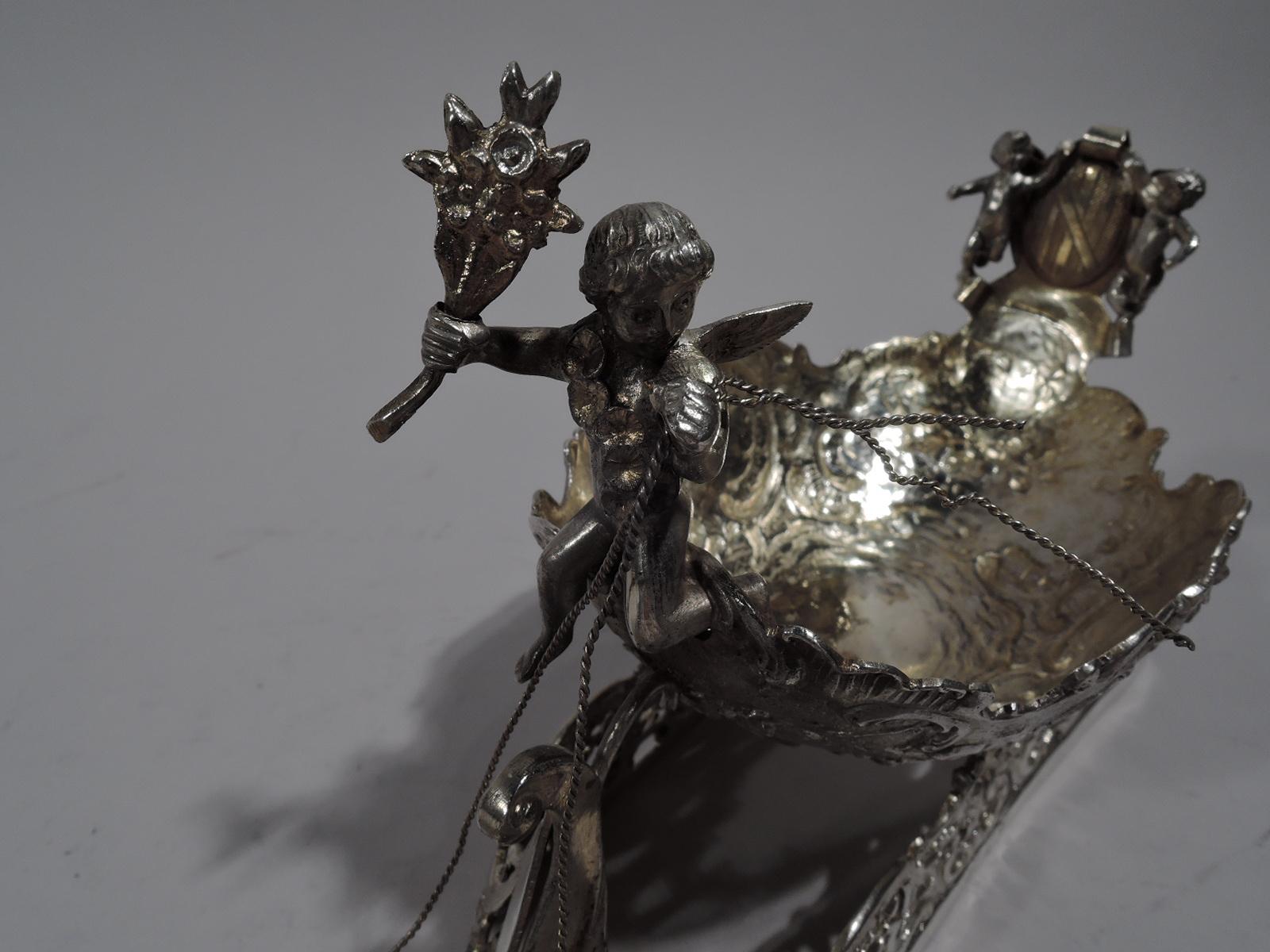 Antique German Rococo Revival Silver Reindeer-Harnessed Sleigh For Sale ...