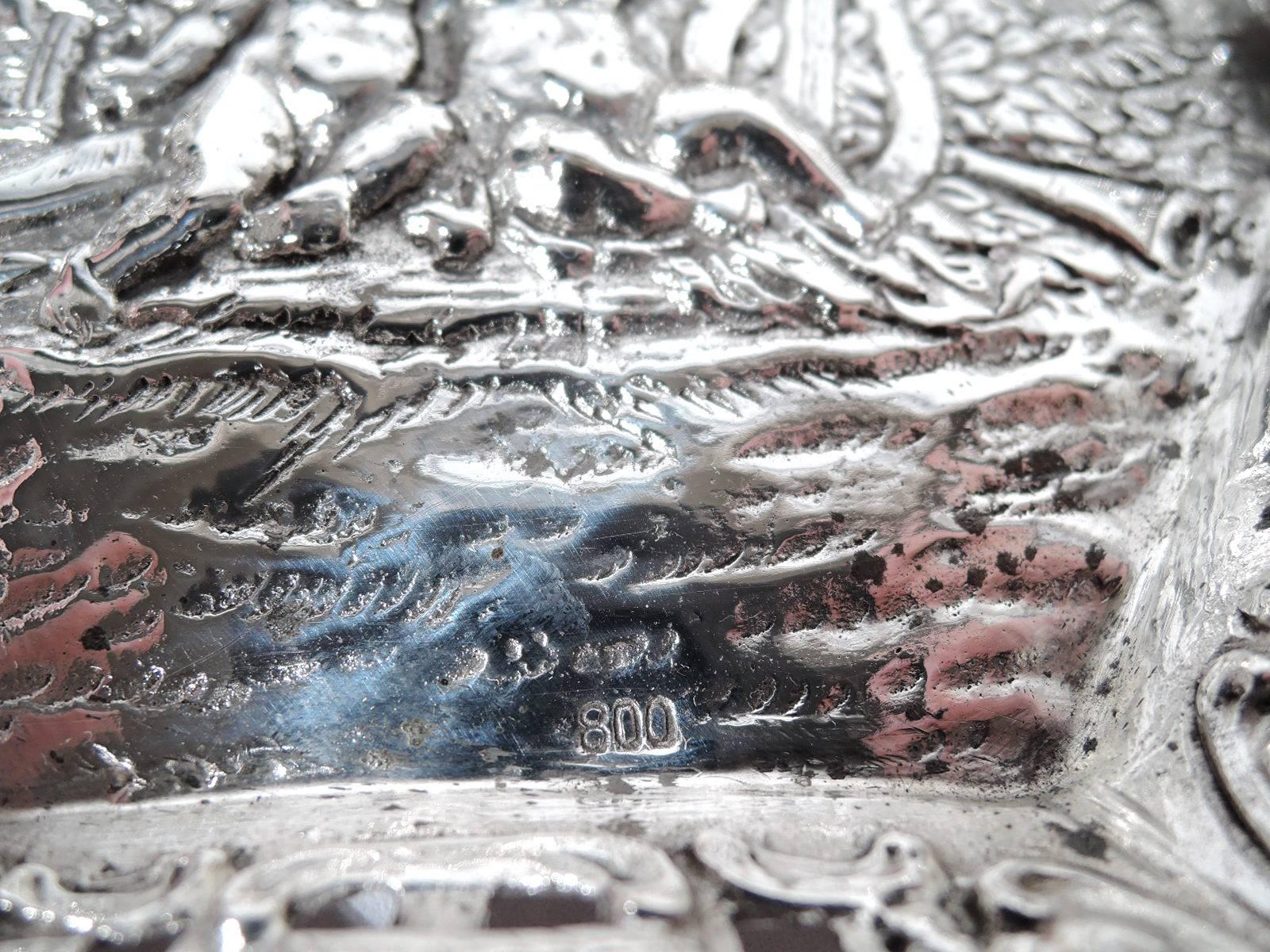 Antique German Rococo Silver Basket For Sale at 1stDibs