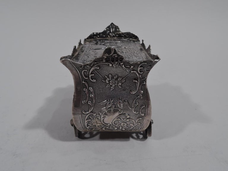 Antique German Rococo Silver Miniature Horse-Drawn Carriage For Sale at ...