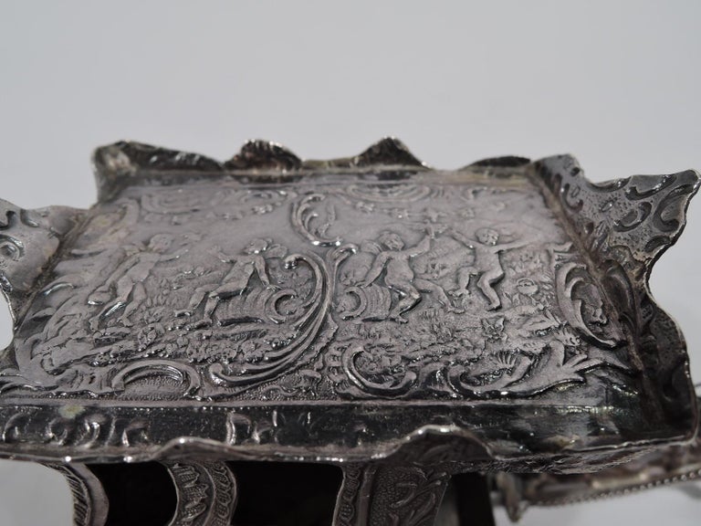 Antique German Rococo Silver Miniature Horse-Drawn Carriage For Sale at ...