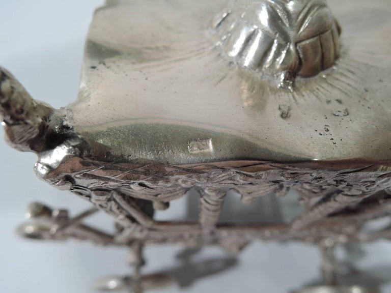 Antique German Rococo Sterling Silver Horse-Drawn Cinderella Coach at ...