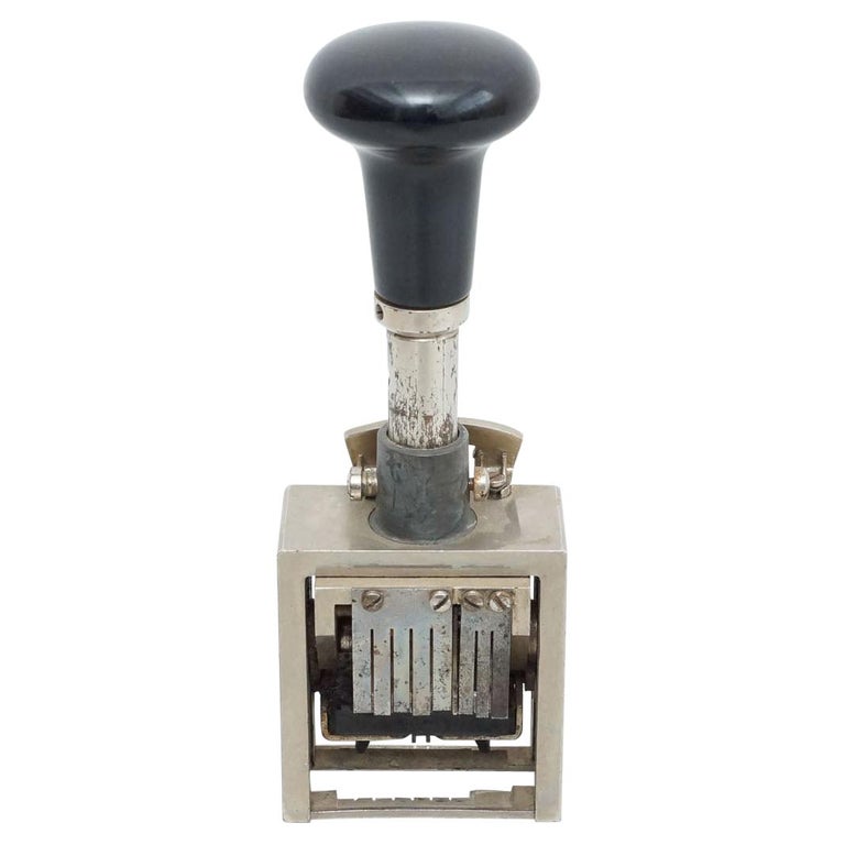 Antique German Serial Number Stamp, circa 1930 For Sale at 1stDibs