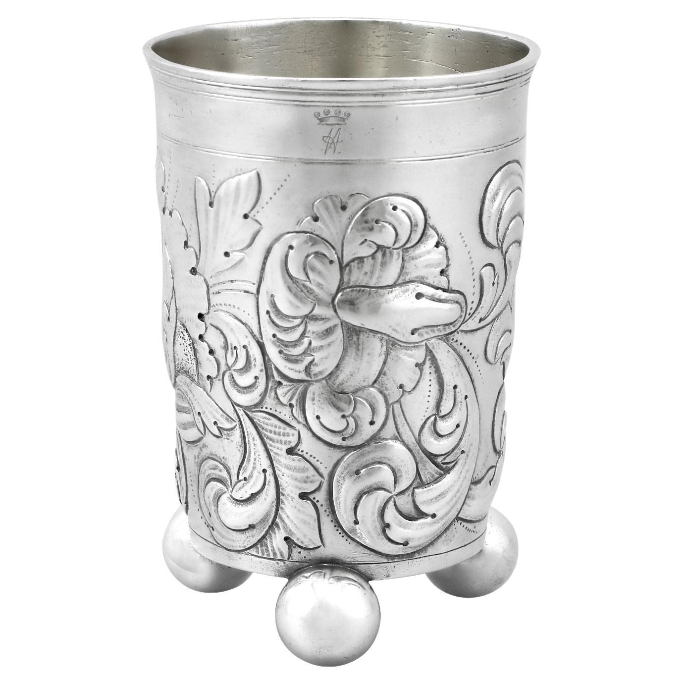 Collapsible German Silver and Vermeil Cup at 1stDibs