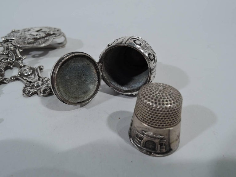 Antique German Silver Chatelaine for the Lady of the Manor For Sale at ...