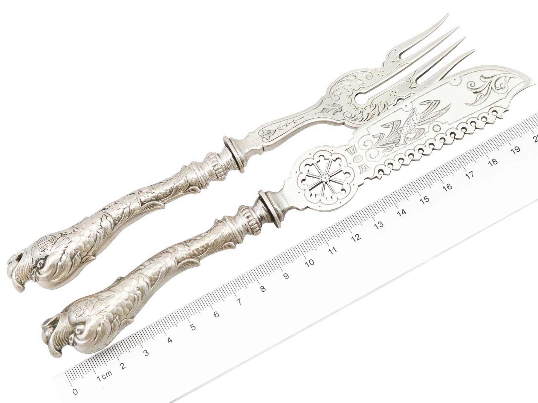 Antique German Silver Fish Service for Eight Persons at 1stDibs
